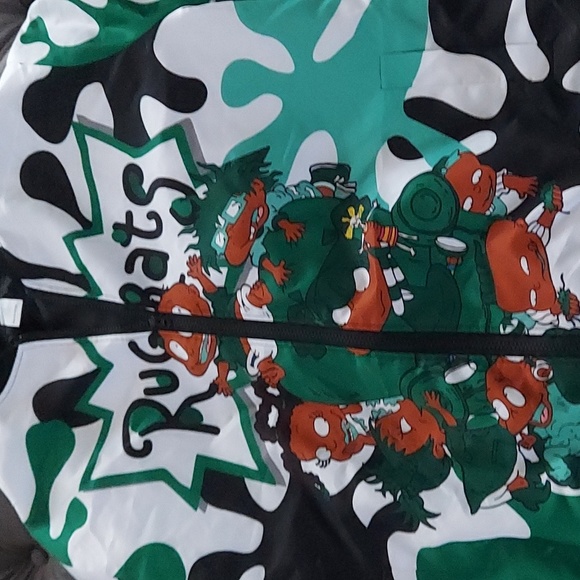 Jackets & Coats | Green White And Black Rugrats Jackets Size Mens Large ...